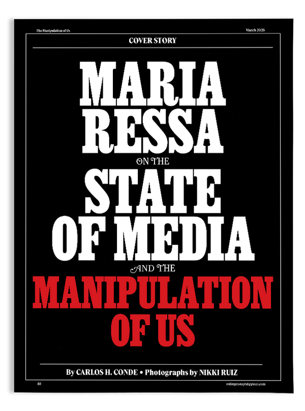 Rolling Stone Philippines - The Maiden Issue - Maria Ressa - Sari Sari ...